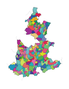 Mapa de Puebla México en PDF para imprimir en tamaño carta