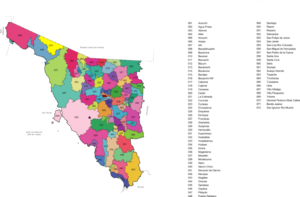 Mapa de Sonora con los nombres de los municipios para descargar