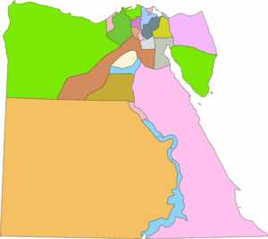 Mapa de Egipto con nombres de ciudades para imprimir y en vector